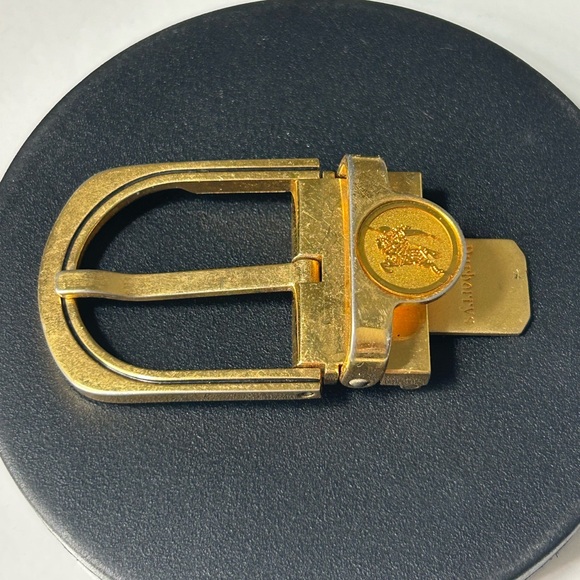 Burberry | Accessories | Vintage Burberry Gold Tone Horse Logo Mens ...